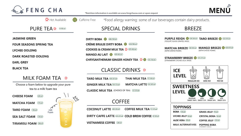 MENU | FENG CHA